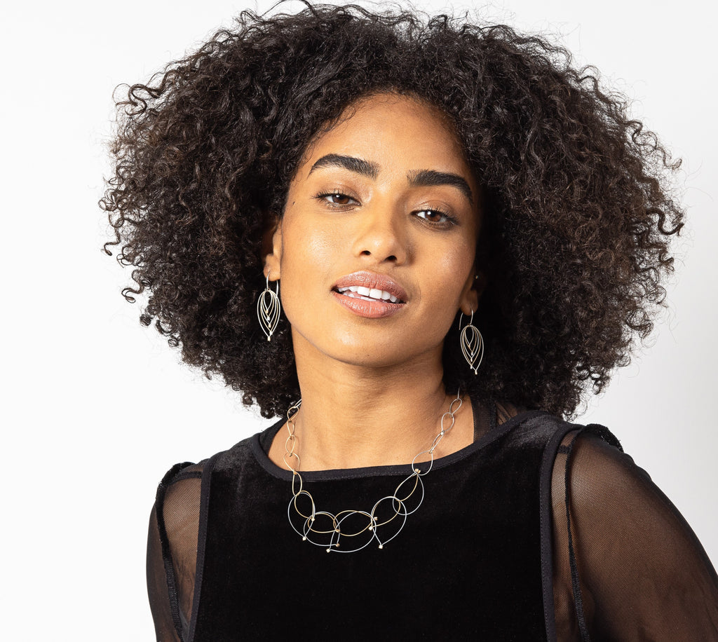 Feather Teardrop Chain Necklace – Meghan Patrice Riley