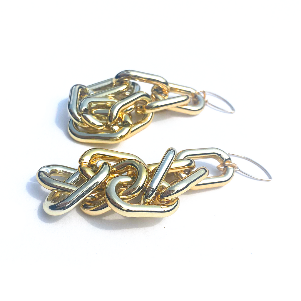 MPR x THE IMAGINARIUM: Bubble Chain Weaving Large Link Hooks in Gold ...