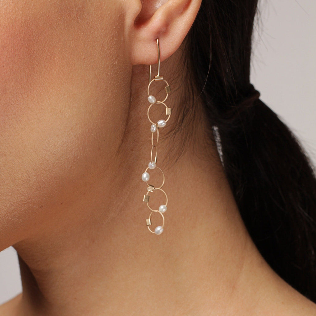 Interlock Hook Earrings with Stones – Meghan Patrice Riley