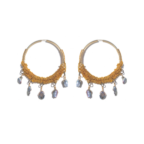 Peacock hoop earrings store
