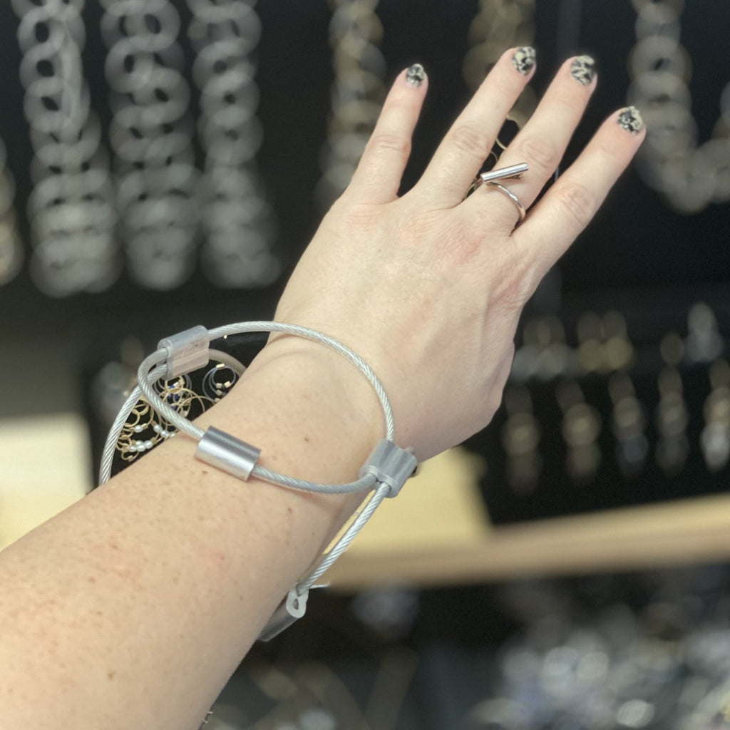 MPR Maxi Cable Collection: XL Maxi Pyramid Cuff in Steel – Meghan ...